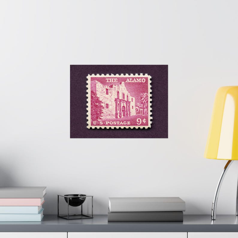 Vintage Alamo Stamp Print: San Antonio Wall Decor, Museum-quality - Etsy