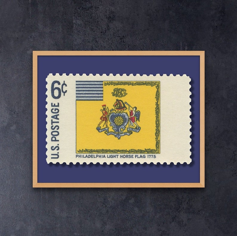 Philadelphia Light Horse Flag 6c Stamp 1968 Museum-quality Print 14 X ...