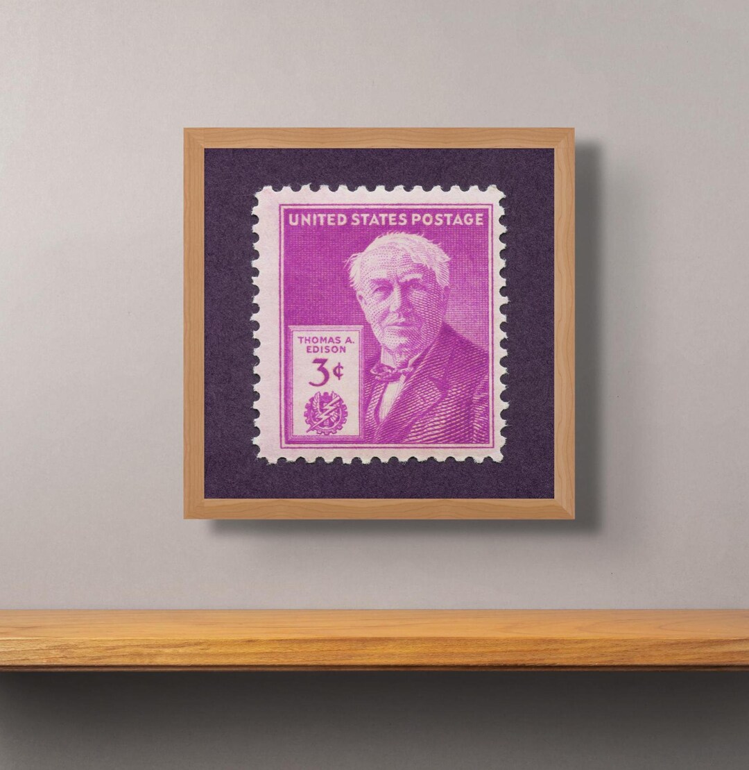 Thomas Edison 100 Years Since Birth Print, Thomas Edison Wall Art ...