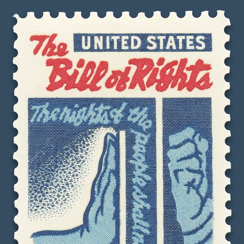 Bill of Rights 5c Stamp 1966 Museum-quality Print - Etsy