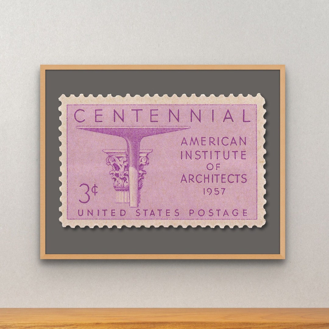 American Institute of Architects 1957 3c Stamp Museum-quality Print - Etsy
