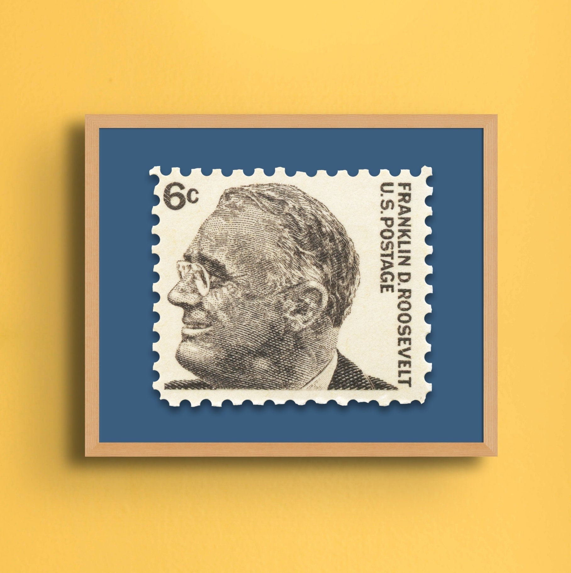 Franklin D. Roosevelt Print, Roosevelt Poster, Vintage Roosevelt Print ...