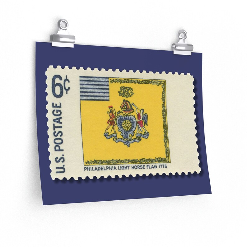 Philadelphia Light Horse Flag 6c Stamp 1968 Museum-quality Print 14 X ...