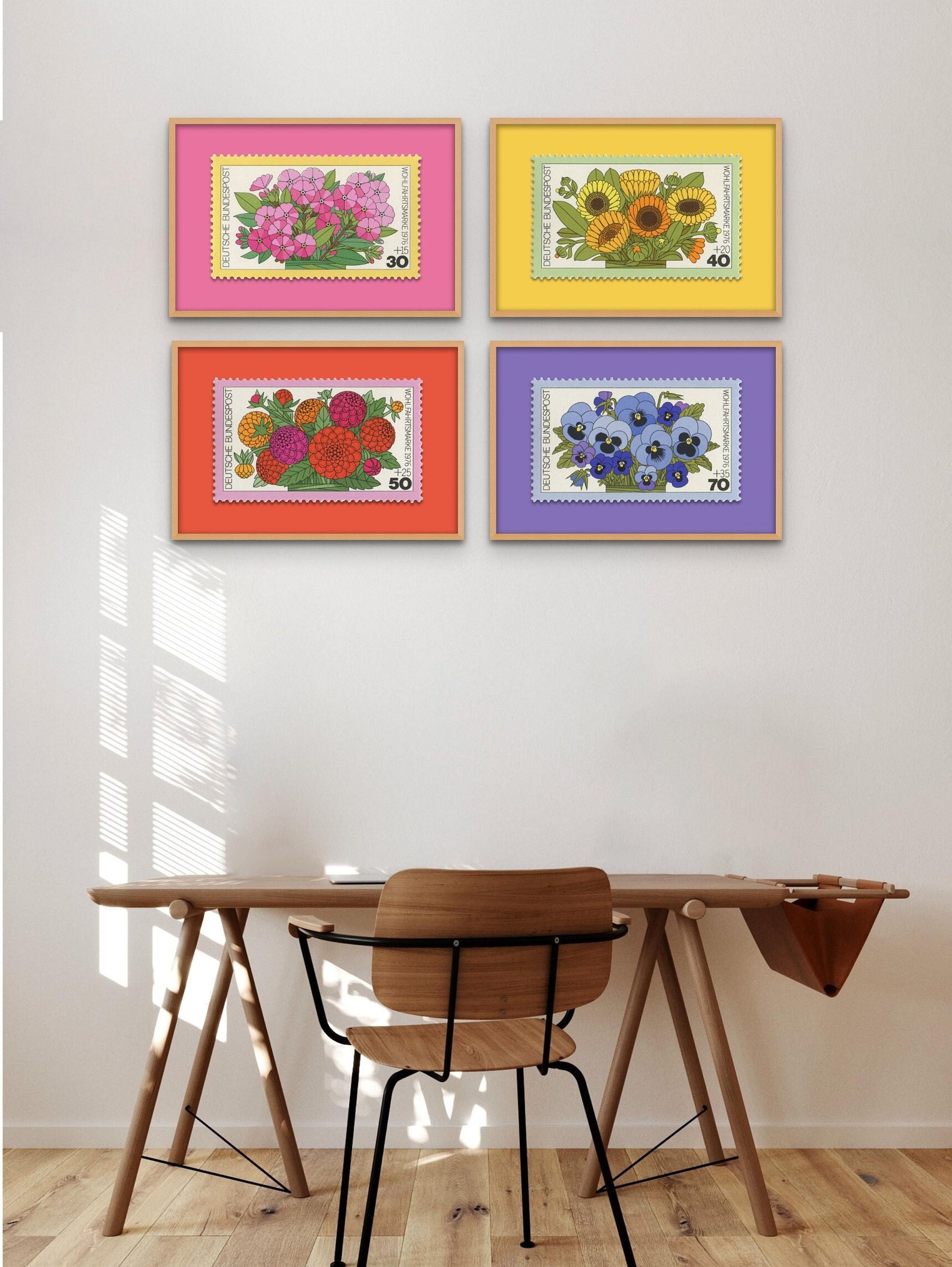 Zinnia Germany 1976 Stamp Museum-quality Print 18 X 12in - Etsy