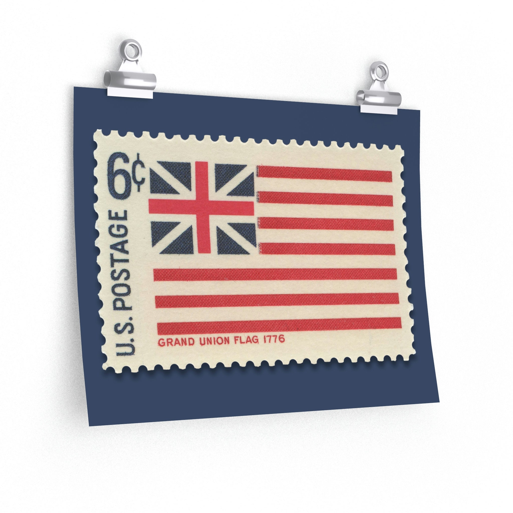 Grand Union Flag Print, Continental Colors Print, 6c Stamp 1968 ...