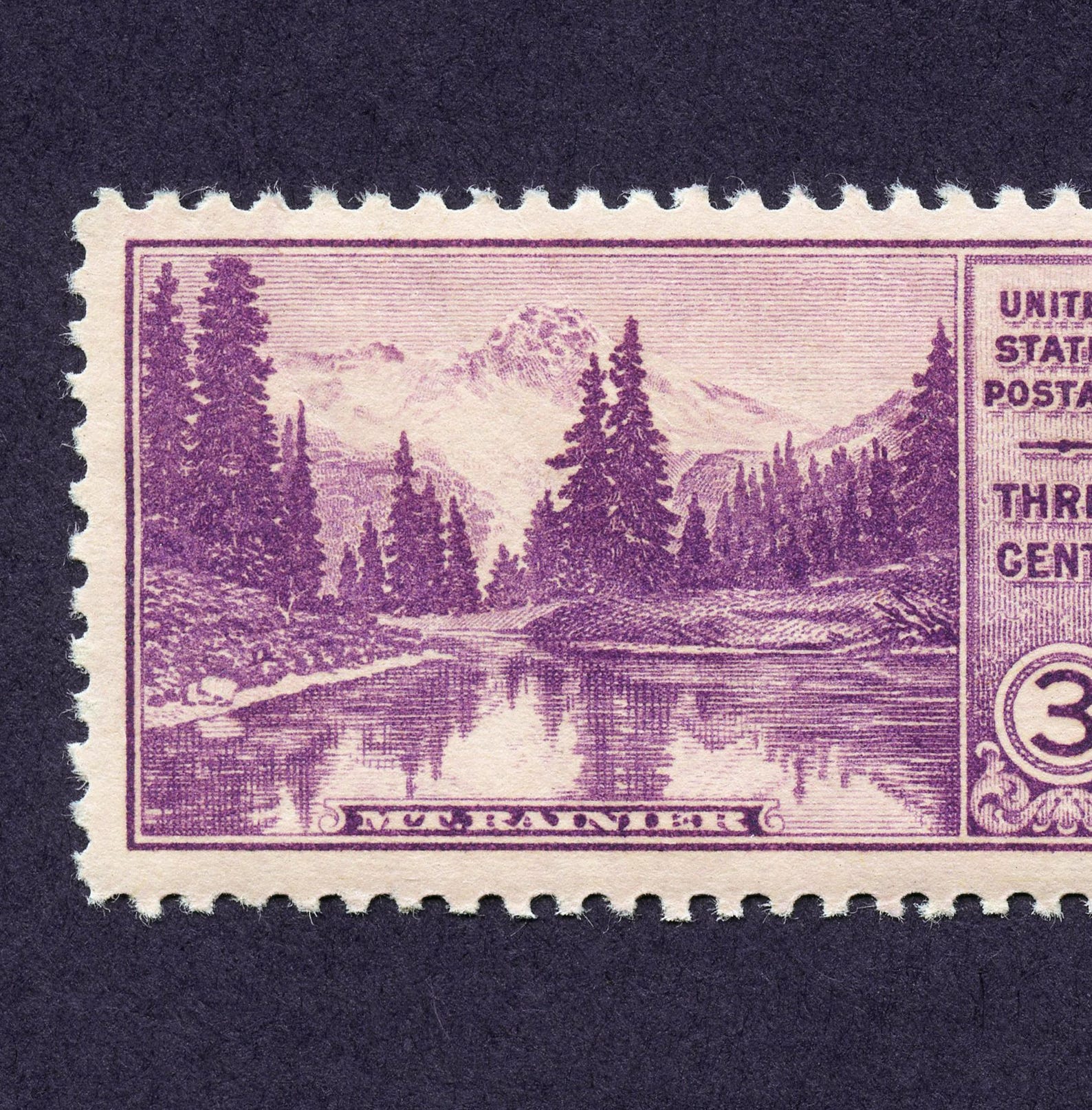Mt. Rainier National Park Vintage Stamp Stretched Canvas, Mount Rainier ...