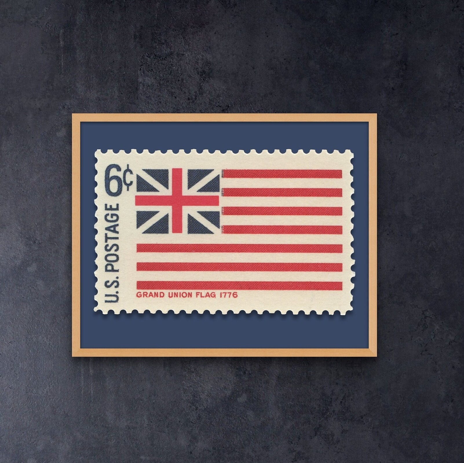 Grand Union Flag Print, Continental Colors Print, 6c Stamp 1968 ...