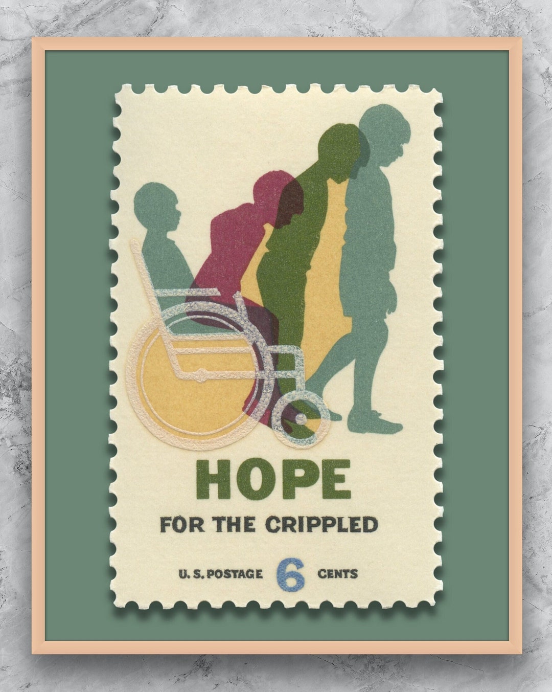 Hope for the Crippled Print, Vintage People With Disabilities Print, 6c ...