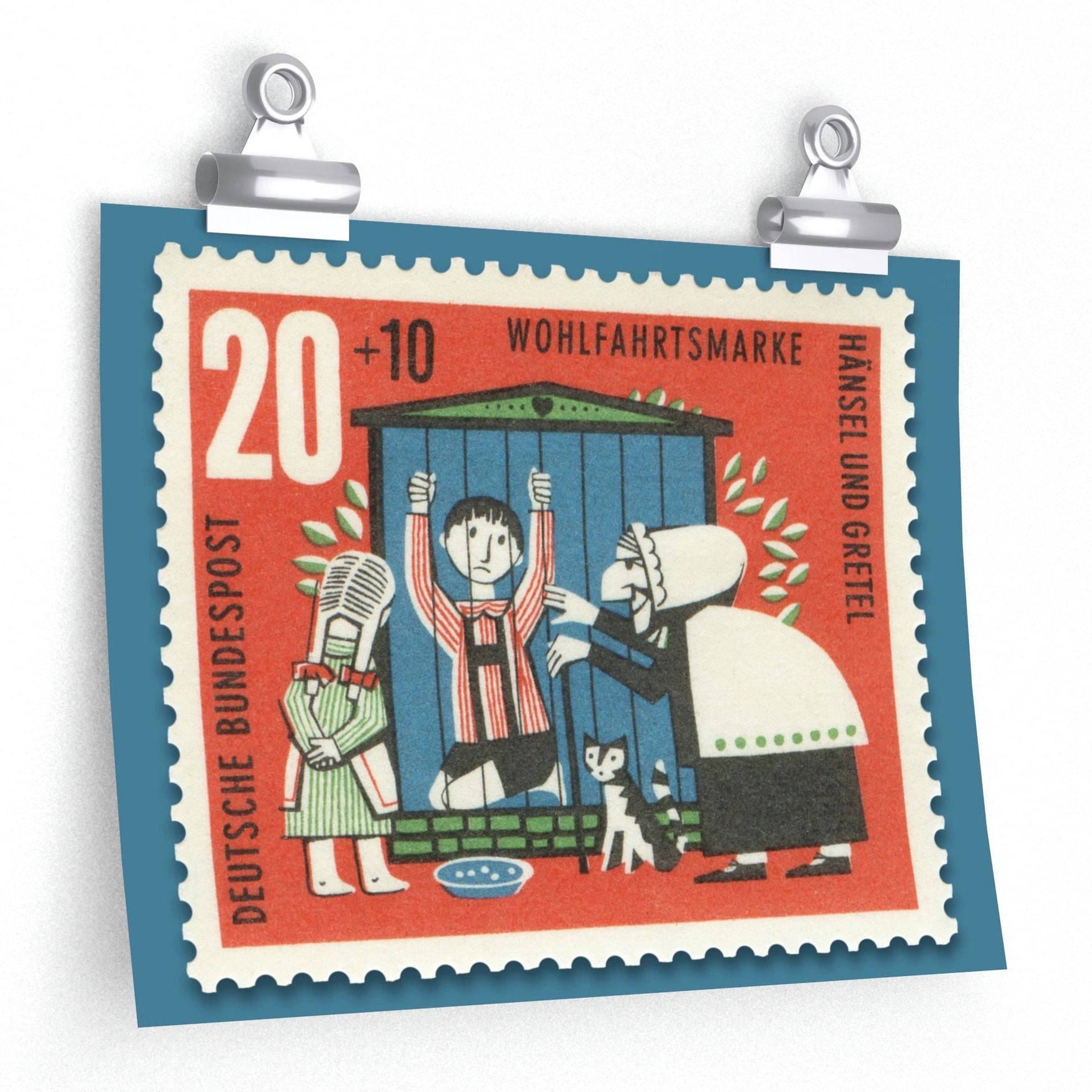 Hansel and Gretel Fairy Tale Stamp 3 From Set of 4 Germany 1960 Museum ...