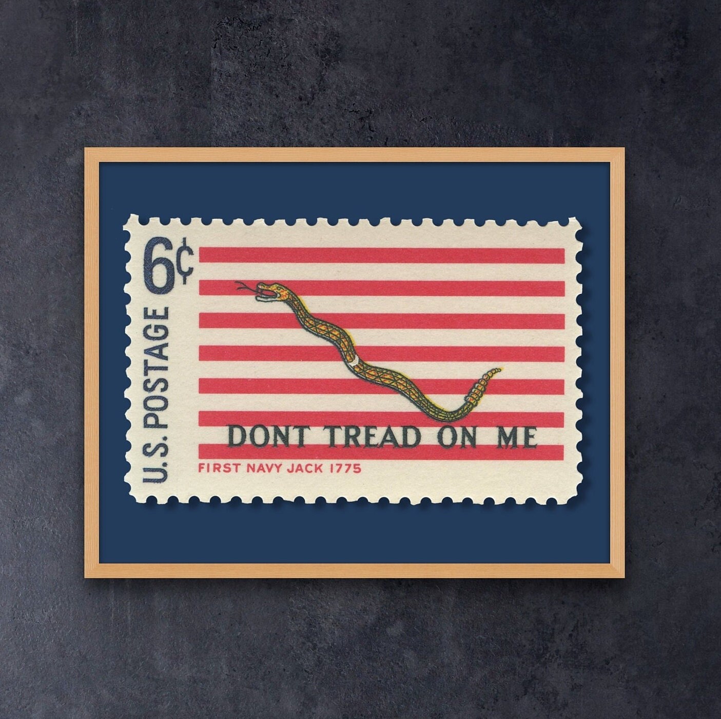 Don't Tread on Me, 1st Navy Jack 6c Stamp 1968 Museum-quality Print - Etsy