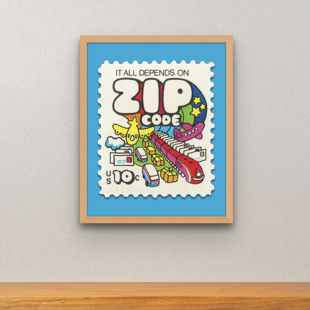 It All Depends on the Zip Code Stamp 1974 Museum-quality Print 8 X 10in ...