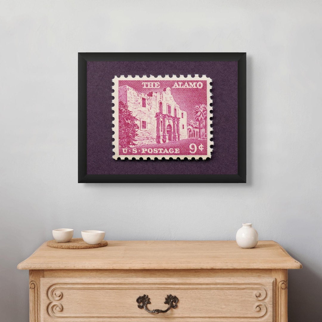 Vintage Alamo Stamp Print: San Antonio Wall Decor, Museum-quality - Etsy