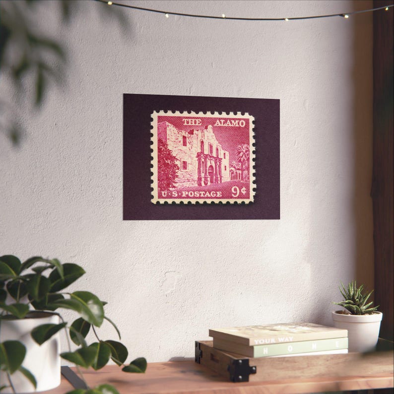Vintage Alamo Stamp Print: San Antonio Wall Decor, Museum-quality - Etsy