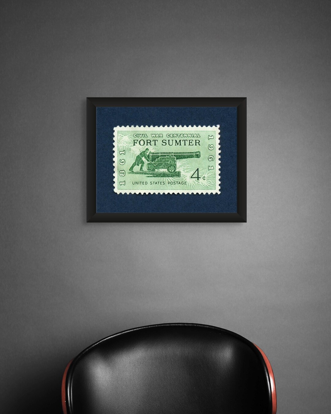 Fort Sumter Vintage Stamp Art Print, Civil War Poster, Civil War Print ...