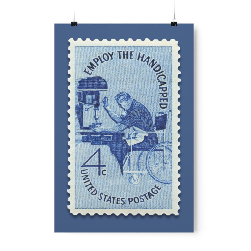 Employ the Handicapped 1960 4c Stamp Museum-quality Art Print - Etsy