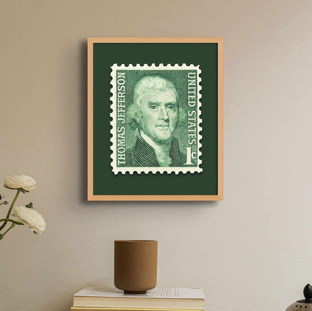 Thomas Jefferson 1968 1c Stamp Museum-quality Print 9 X 11in - Etsy