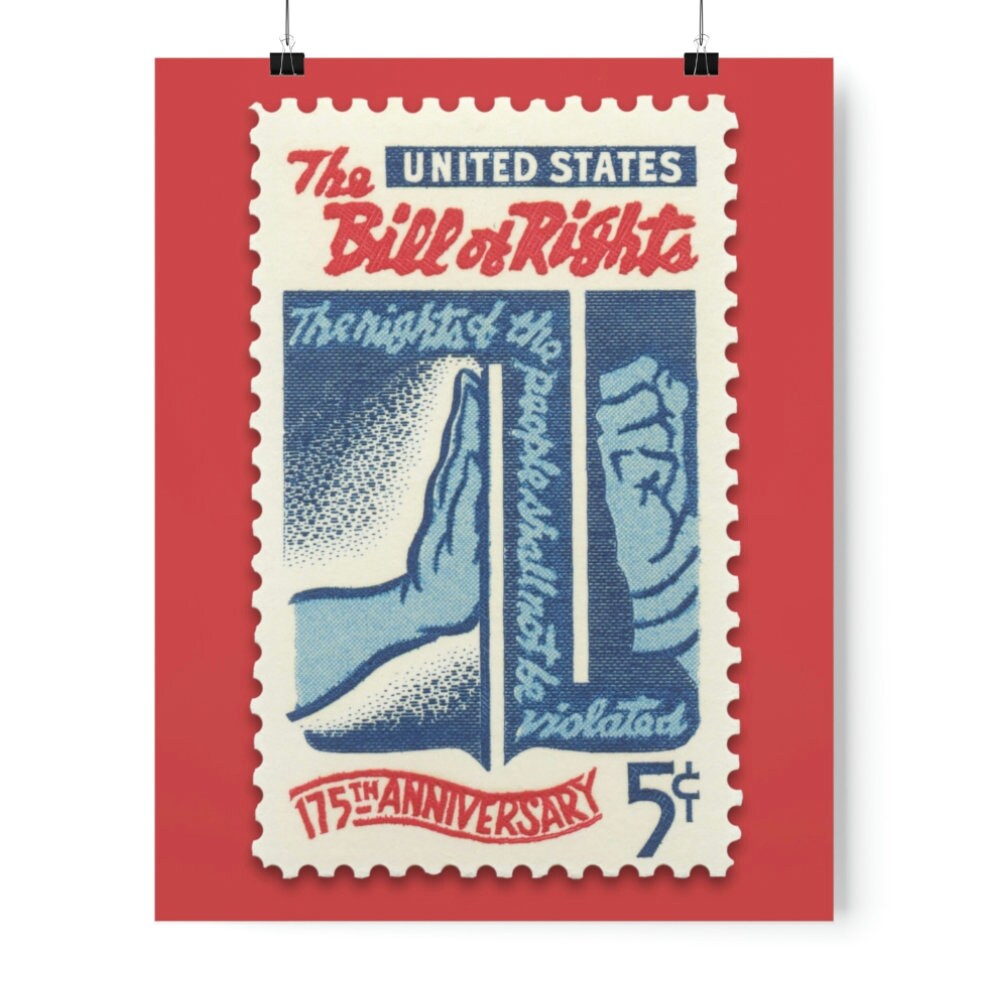 Bill of Rights 5c Stamp 1966 Museum-quality Print - Etsy