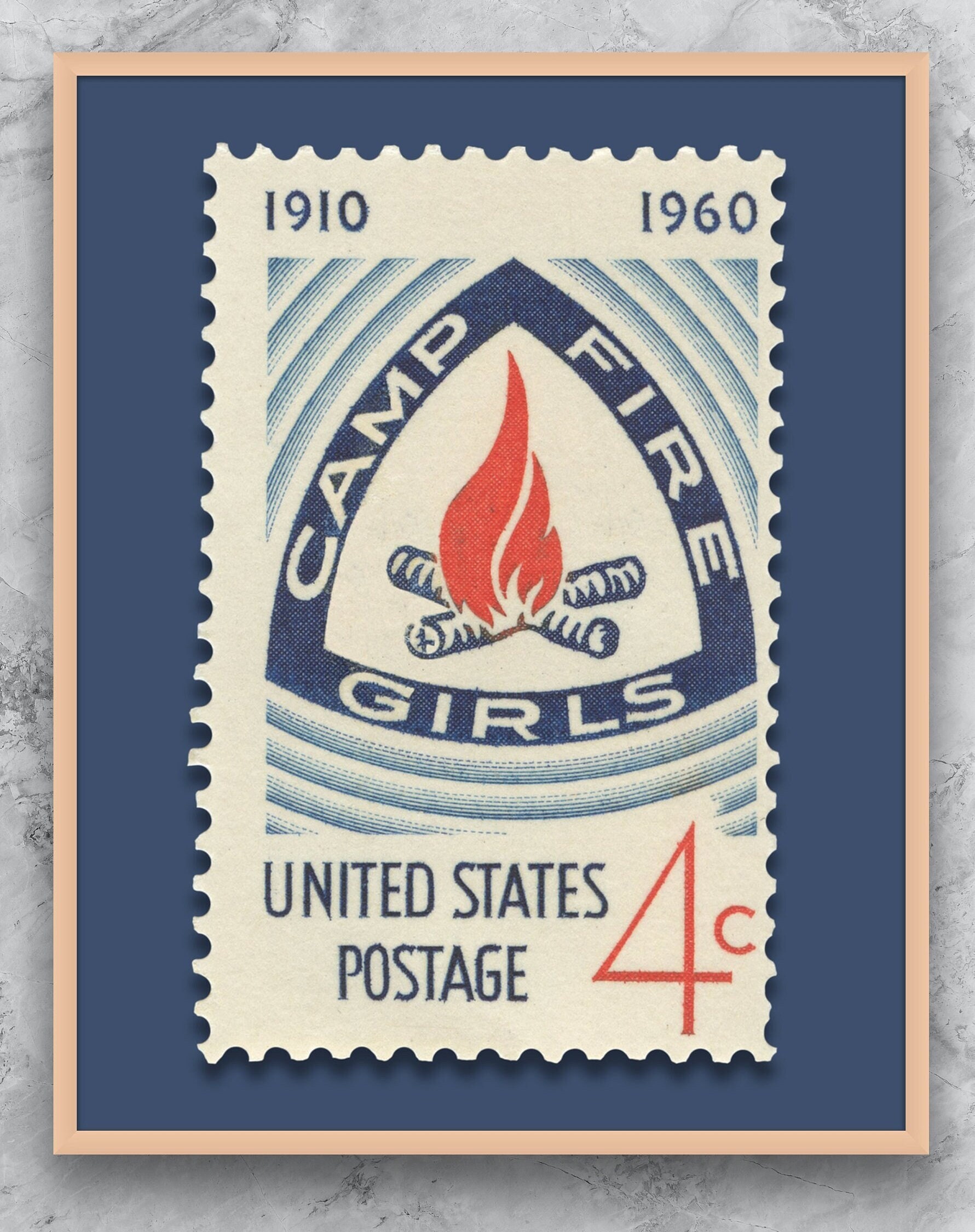 Camp Fire Girls 1960 4c Stamp - Museum-quality Print - Etsy