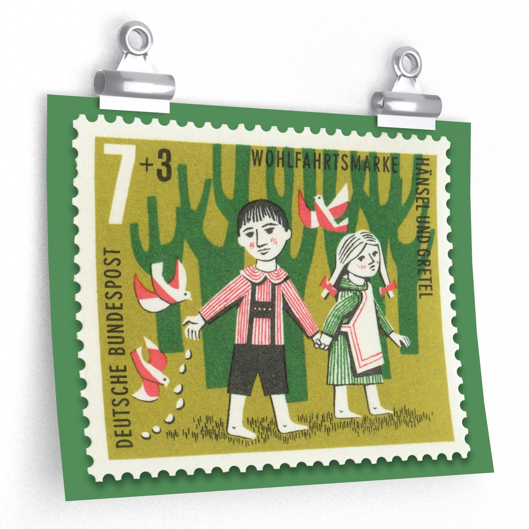 Hansel and Gretel Fairy Tale Stamp 1 From Set of 4 Germany 1960 Museum ...