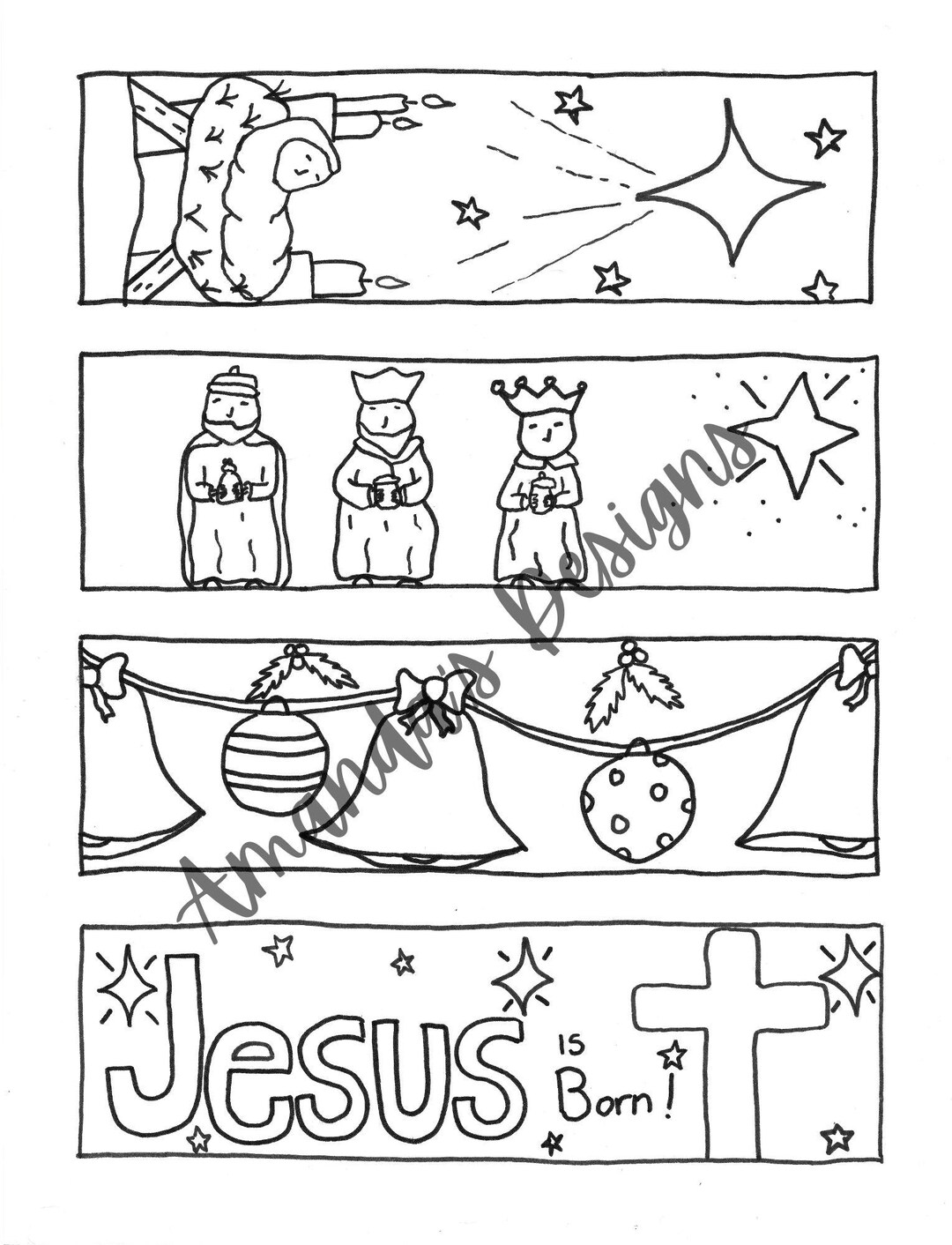 PDF DOWNLOAD - Christmas Bookmark Coloring Page 2 - Christmas Coloring ...
