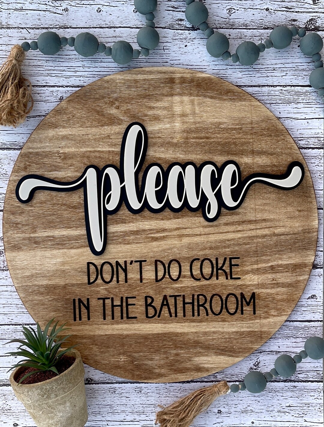 Humorous Custom Wooden Bathroom Sign Funny Home Decor for - Etsy