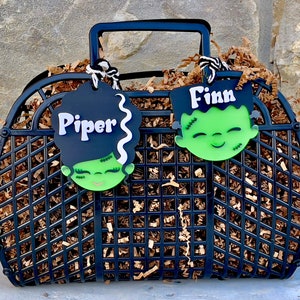 Halloween Gift Tag Frankenstein Gift Tag Halloween Basket Boo Basket ...