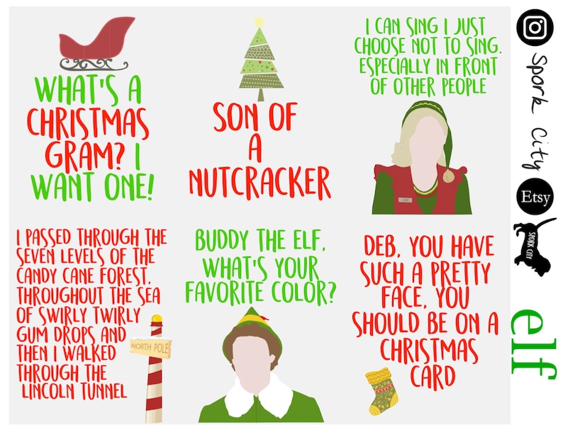 Christmas Movie Quote Planner Stickers - Etsy