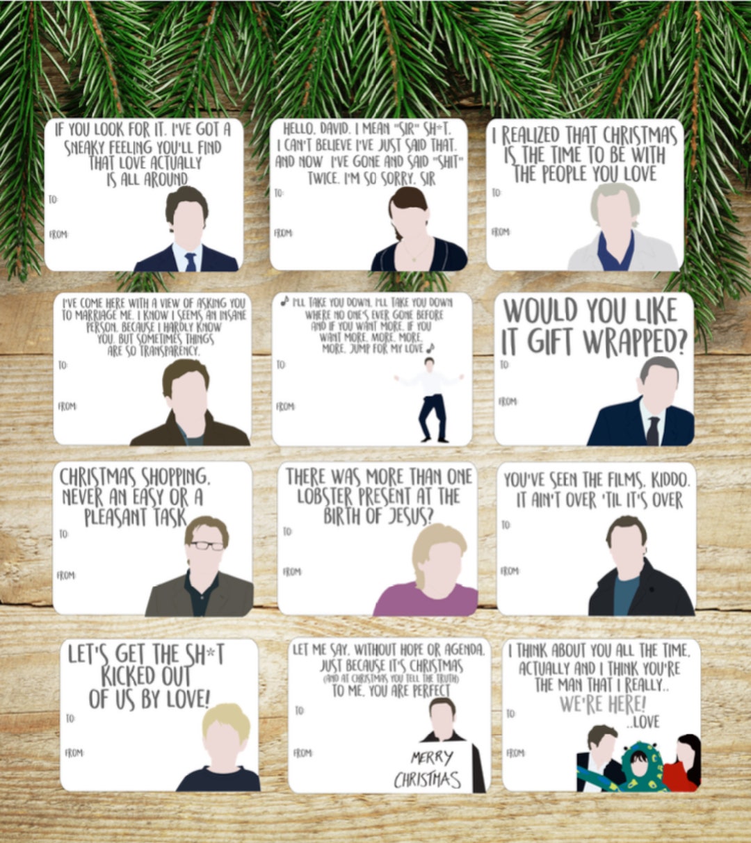 INSTANT DOWNLOAD Love Actually Inspired Gift Tags - Etsy