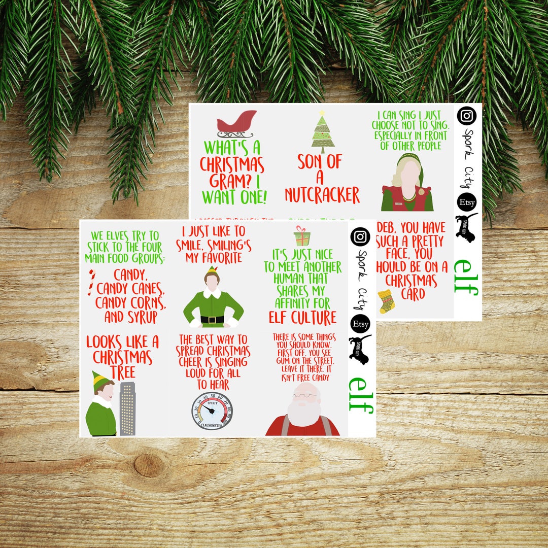 Christmas Movie Quote Planner Stickers - Etsy