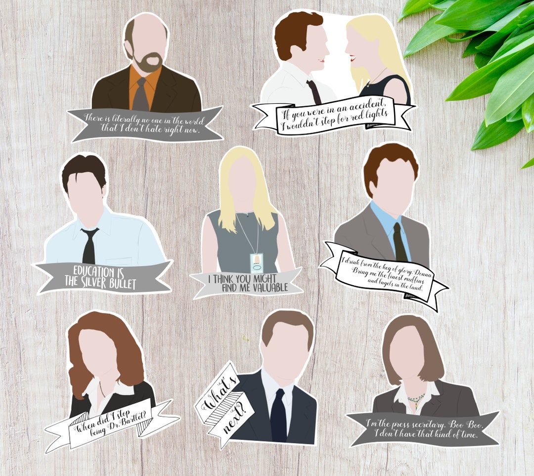 Sticker Set Inspired by West Wing set of 8 - Etsy