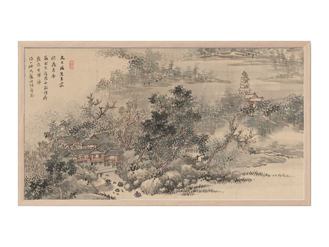 Samsung Frame TV Art, Farewell Gift to Tani Bunji by Okada Hankō ...