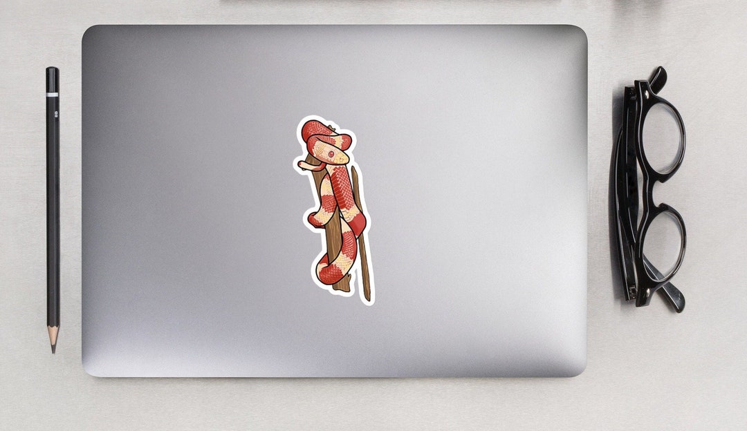 Albino Honduran Milk Snake - Vinyl Sticker - Wrapping Branch - Etsy