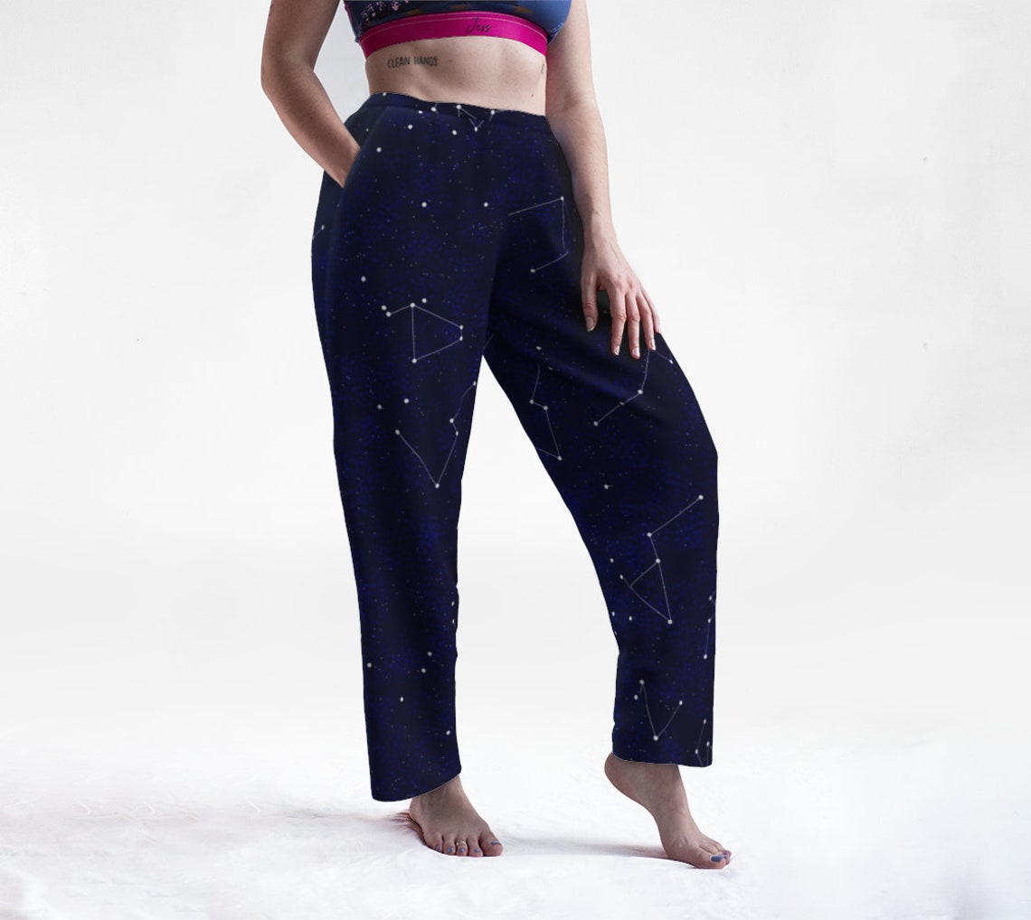 Constellation Lounge Pants Galaxy Print Astrology Astronomy Comfy ...
