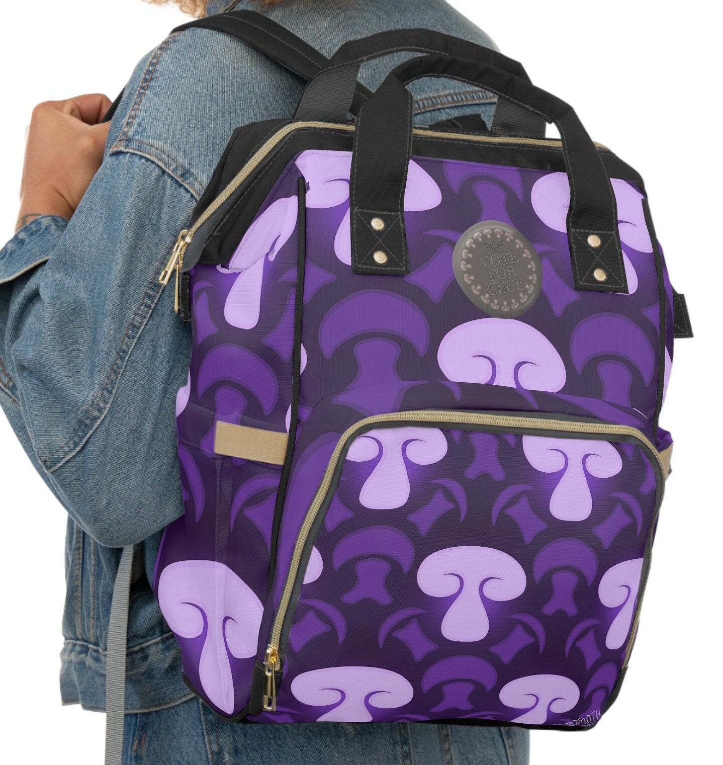 Cece's Mushroom Backpack - LOZ, Botw TOTK Fashion Large Bag Lunch Box ...