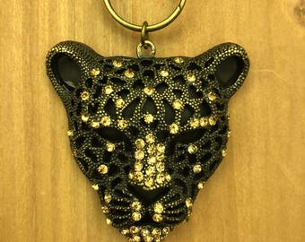 Rhinestone leopard | Etsy