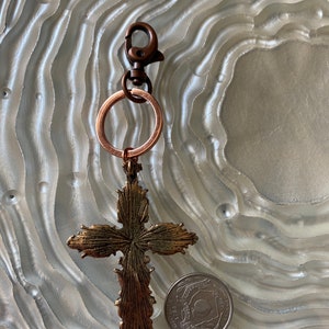 Ornate Rhinestone Cross Keychain, Ornate Keychain, Devotion Keychain ...