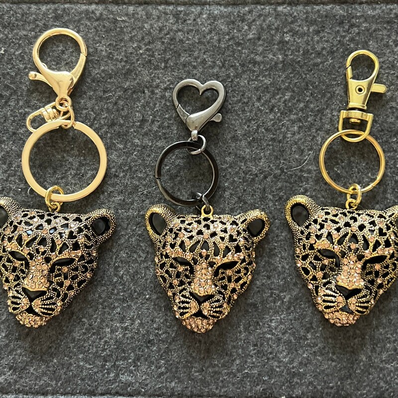 Rhinestone Cat Keychain - Etsy