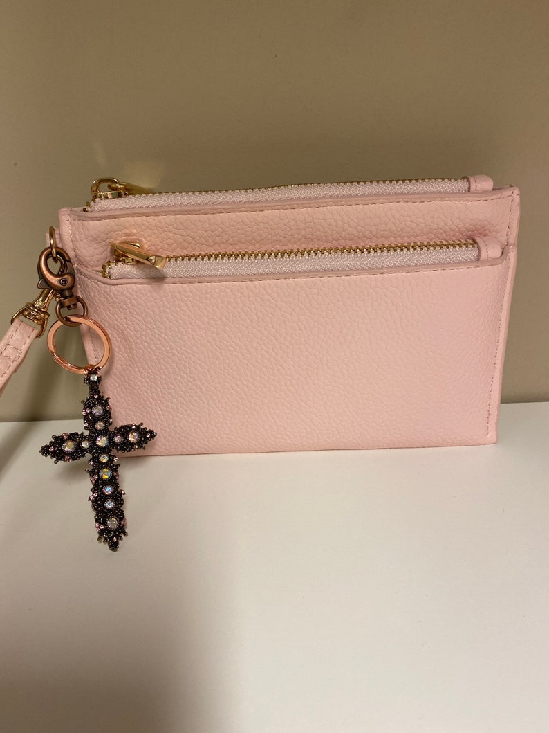 Ornate Rhinestone Cross keychain Ornate Keychain Devotion | Etsy