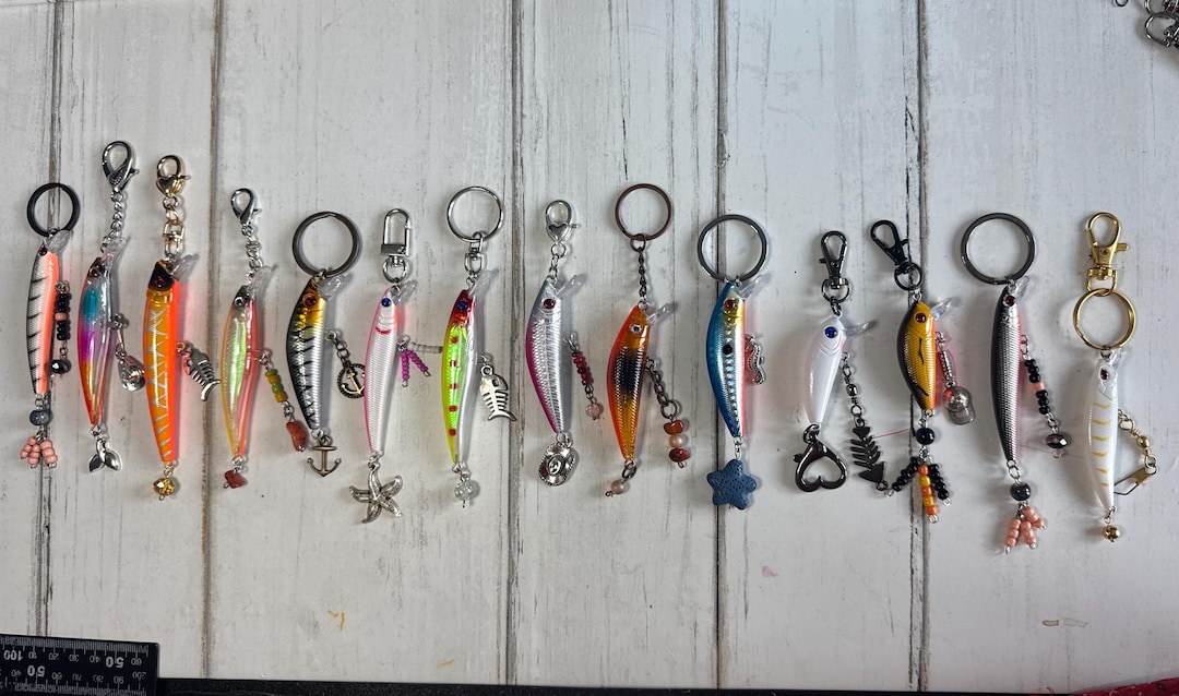 Fish Lure Keychain, Fishing Lure Keychain, Gifts for Him, Fishing Lure ...