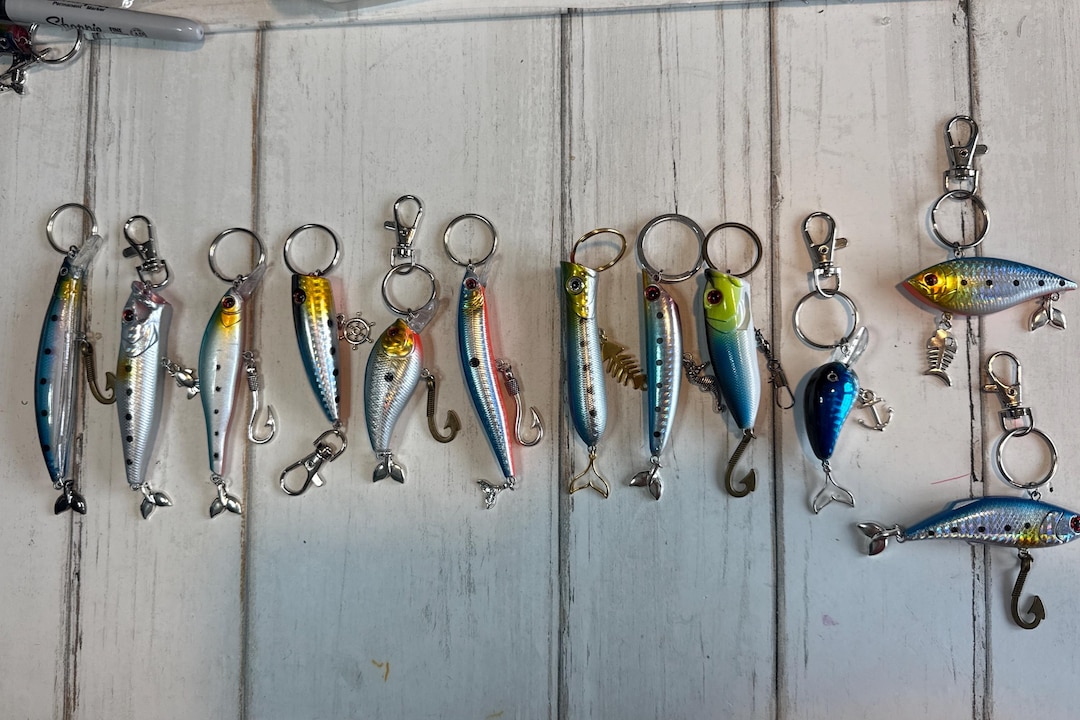 Fishing Lure Keychain: Personalized Angler Gift - Etsy
