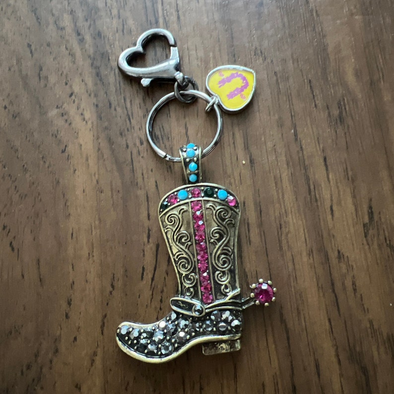 Gold Cowboy Keychain, Cowgirl Boot Keychain, Boot Keychain, Handbag ...