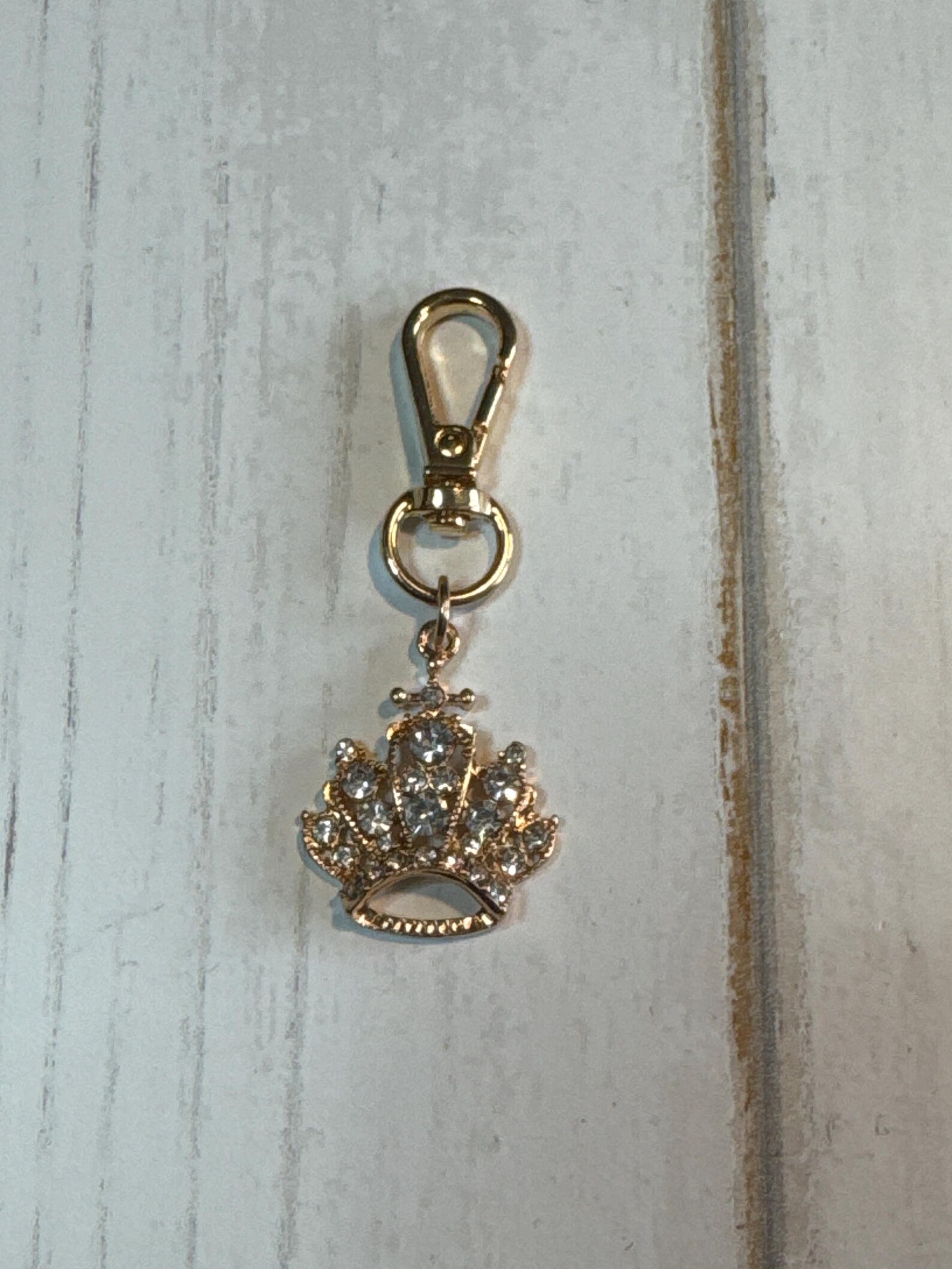 Rhinestone Crown Zipper Pull, Rhinestone Zipper Pull, Crown Purse Charm ...