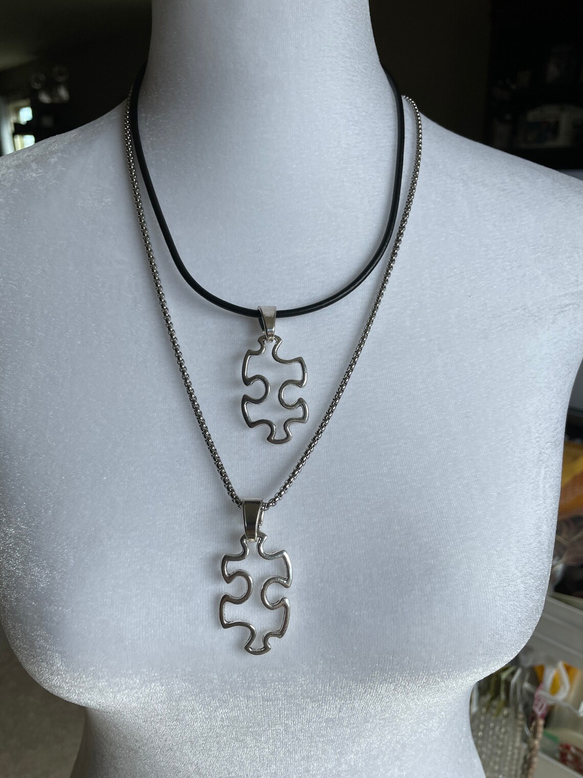 Jigsaw Puzzle Necklace Puzzle Piece Necklace Puzzle Piece | Etsy