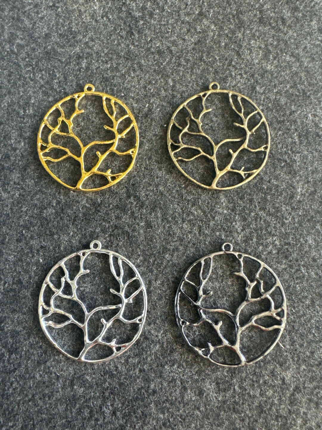 Gold Tree Branch, Antique Silver Tree Branch Charm, Tree Branch ...