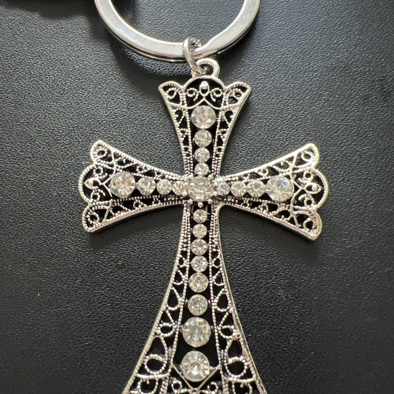 Cross Keychain - Etsy