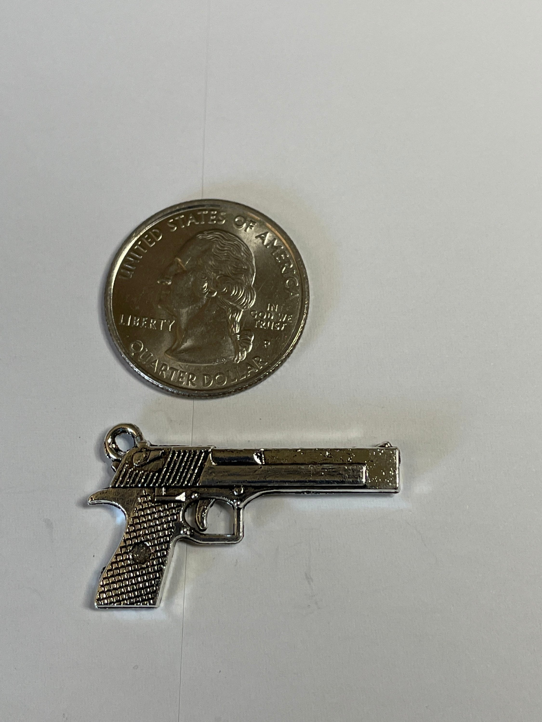 Gun Charms Antique Silver Gun Charm Gun Browning Pistol - Etsy