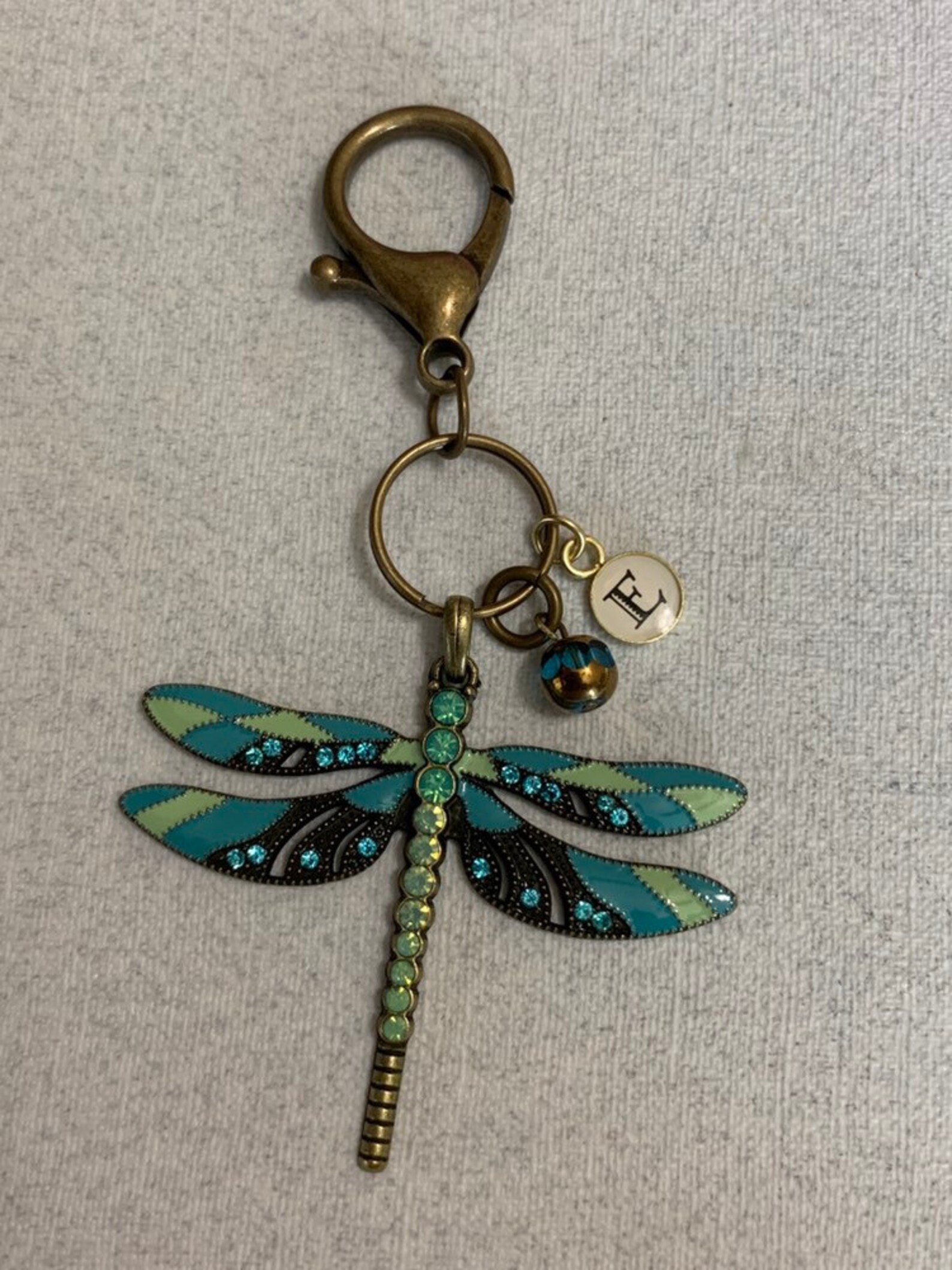 Rhinestone Dragonfly Keychain Animal Keychain Ornate - Etsy