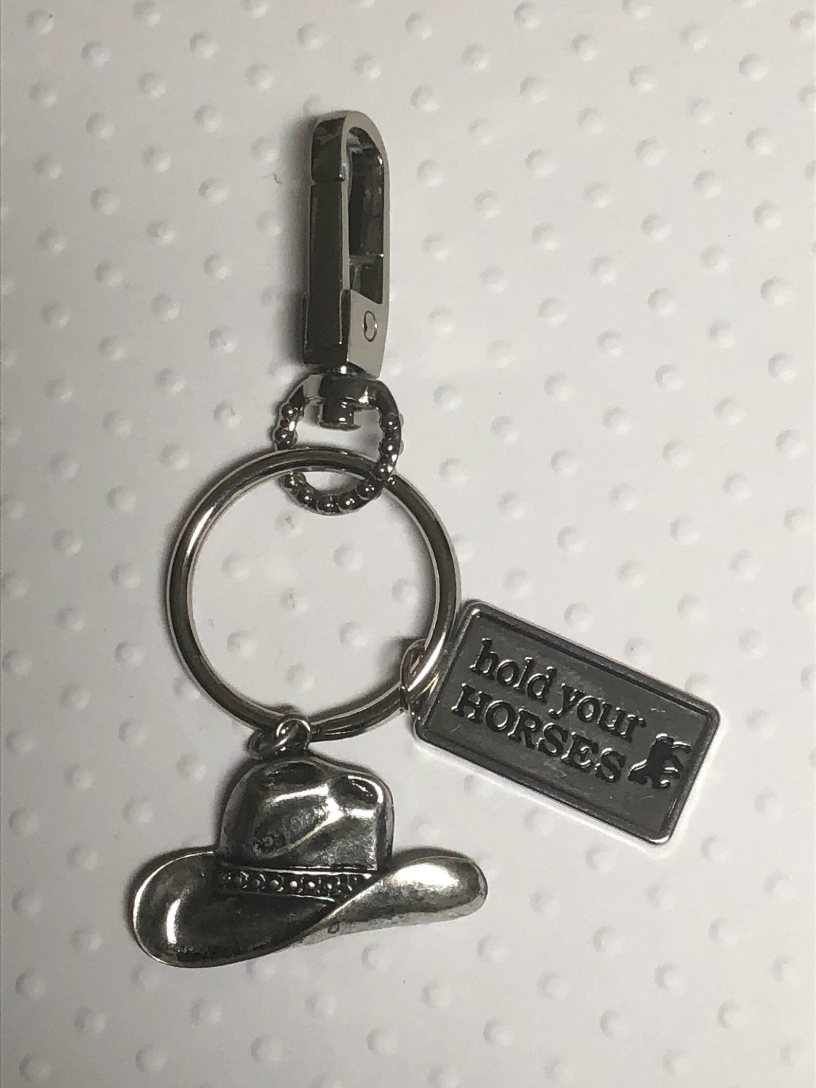 Cowboy Hat Keychain Western Style Keychain Hold your Horses | Etsy