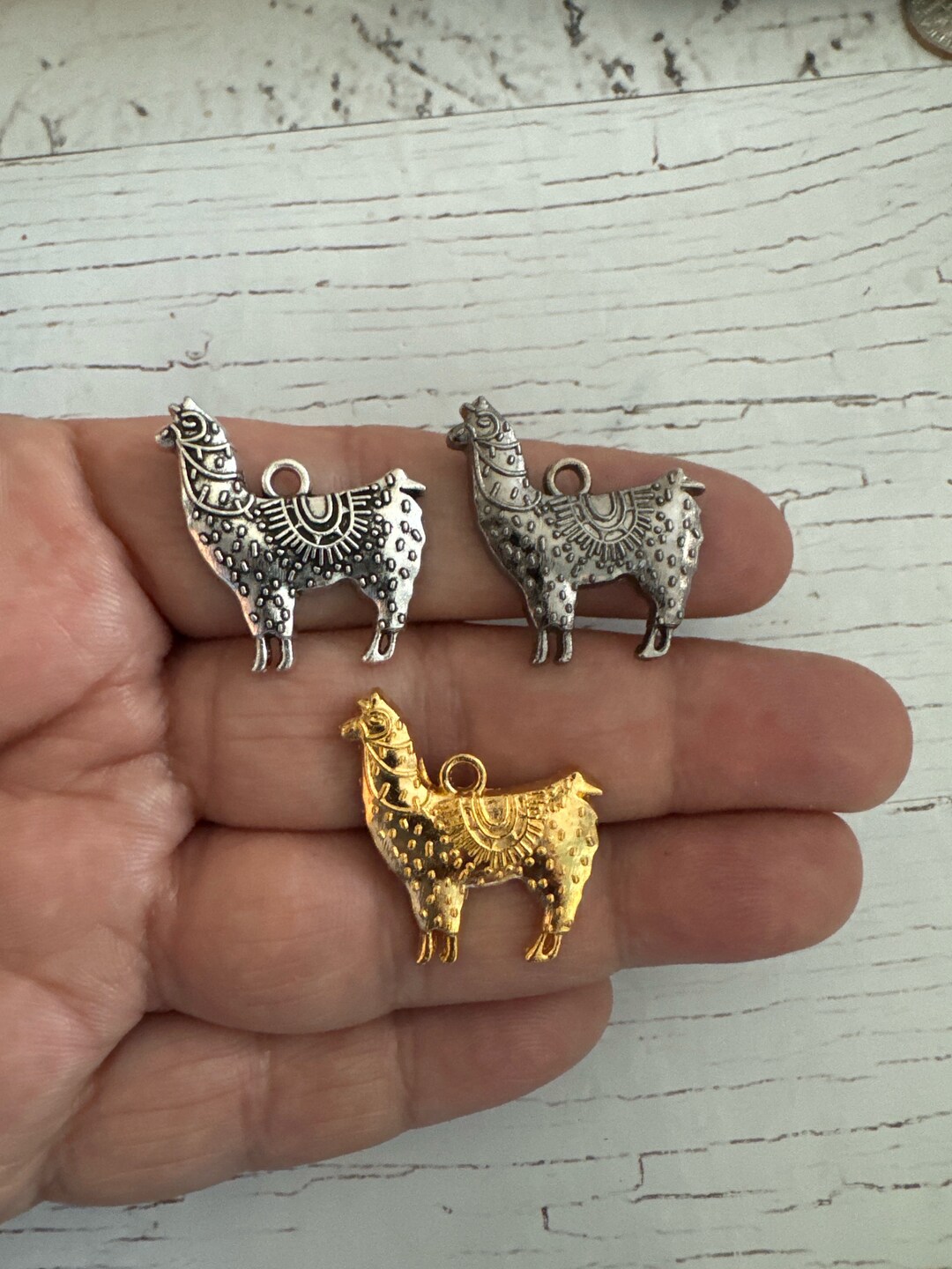 Hollow 2D Alpaca, Alpaca Grass Mud Horse, Vintage Tibetan Silver Alpaca ...