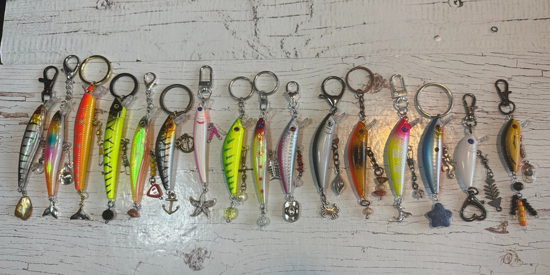 Fish Lure Keychain, Fishing Lure Keychain, Gifts for Him, Fishing Lure ...